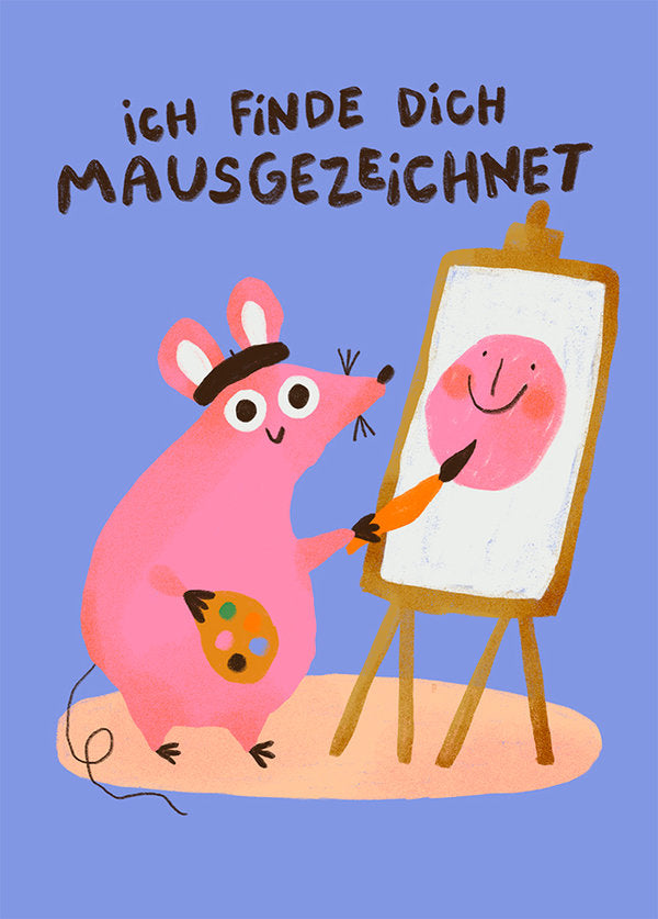 Postkarte Ich finde dich Mausgezeichnet – marmelo manufaktur brandenburg